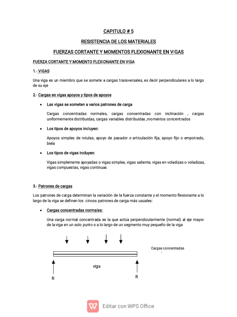 Capitulo # 5A Resistencia de Los Materiales | PDF | Viga (Estructura ...
