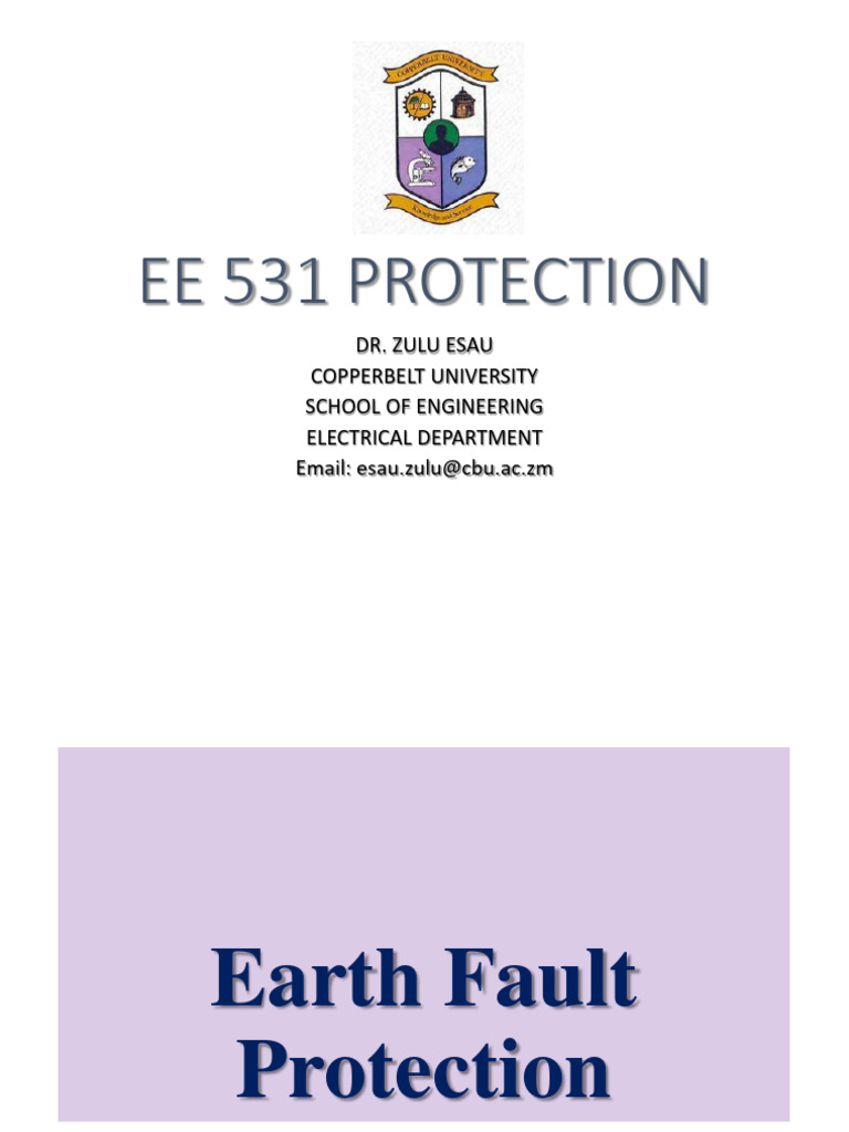 3.2 Earth Fault - Overcurrent Protection | PDF | Transformer | Power ...