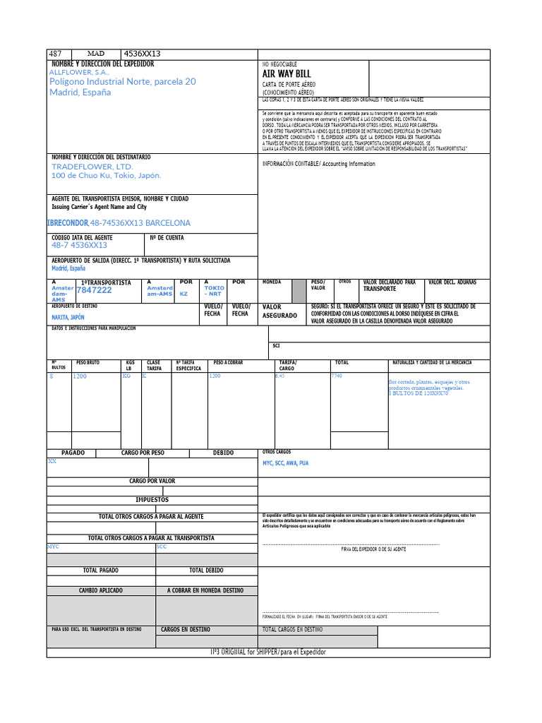 Air - Waybill Evaluable Tim | PDF