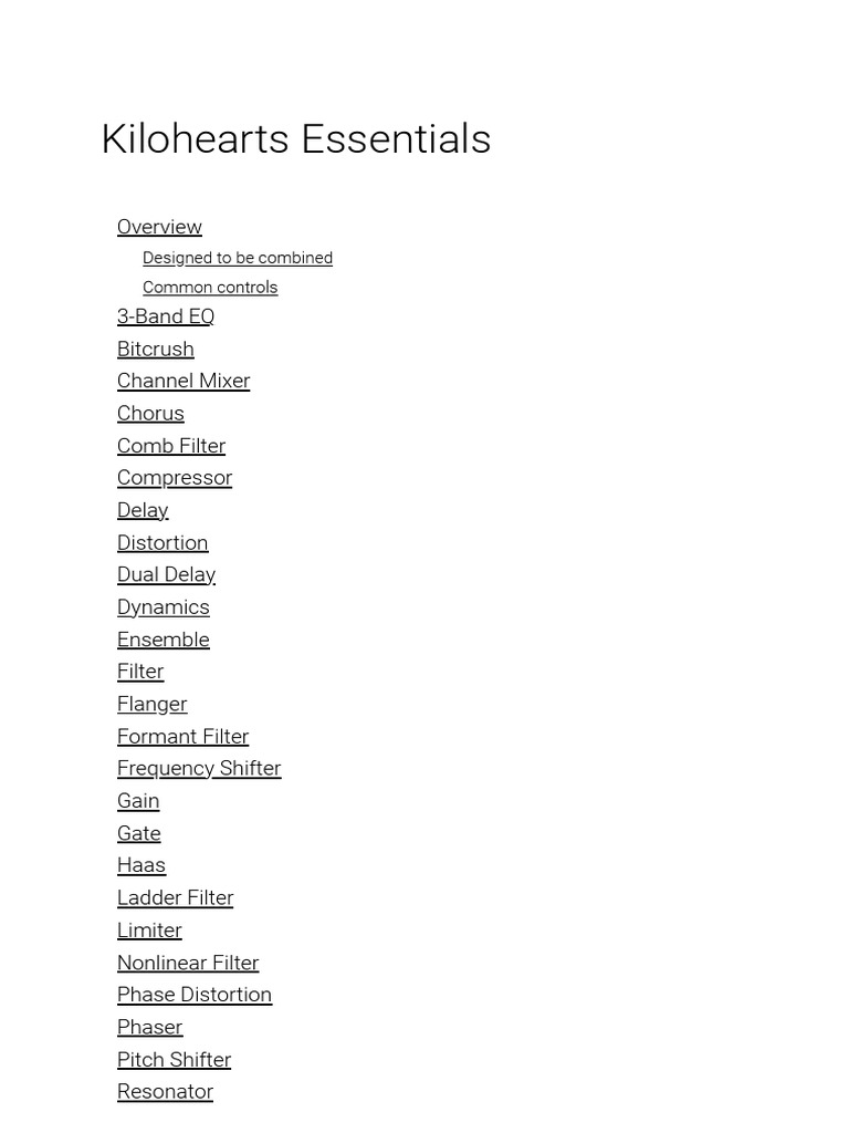 06.kilohearts Essentials - CHN | PDF