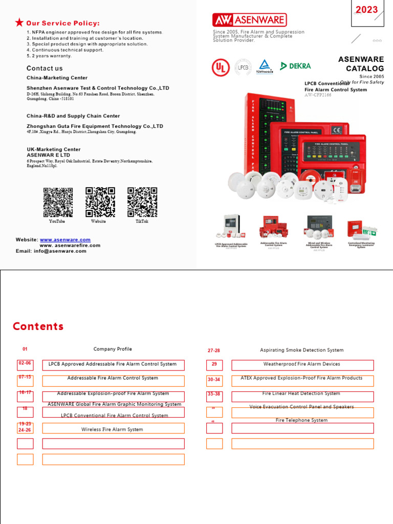 2023 Asenware Fire Alarm System & Fire Suppression and Fighting System ...