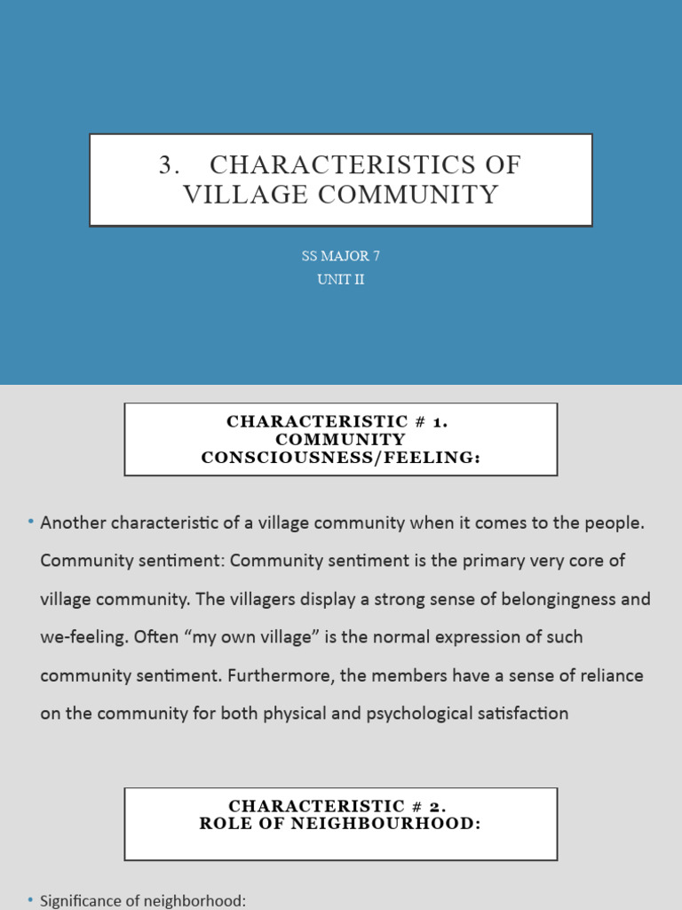 Rural Sociology 3 Types of Village | PDF | Village | Community
