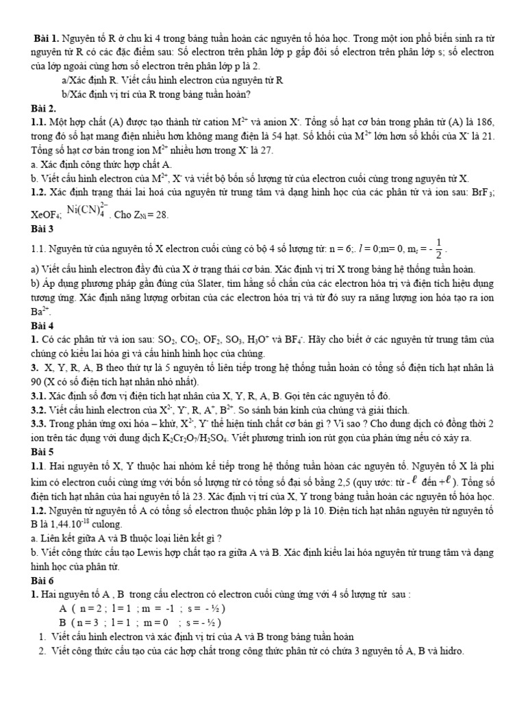 cấu tạo chất liên kết BTH | PDF