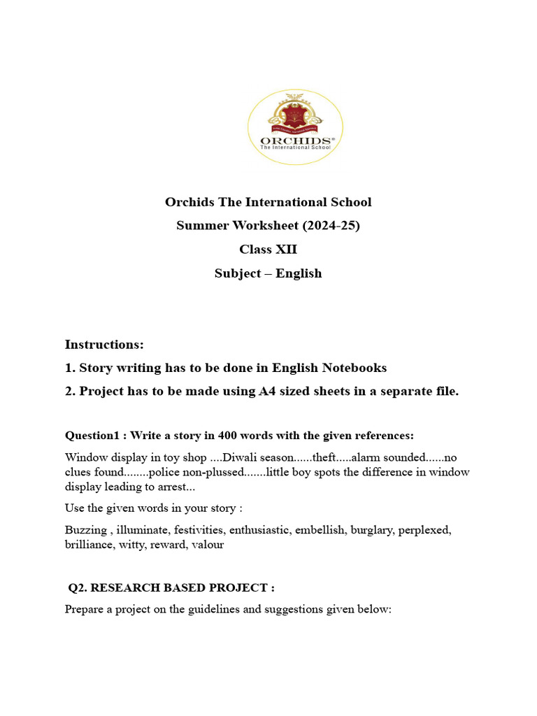 English Summer Holiday HW Class XII | Download Free PDF | Child Labour