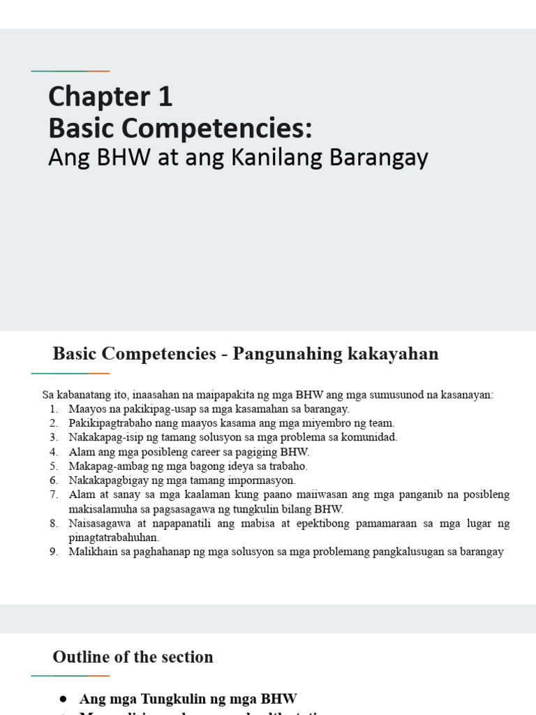 Chapter-1 Basic-Competencies-1 | PDF
