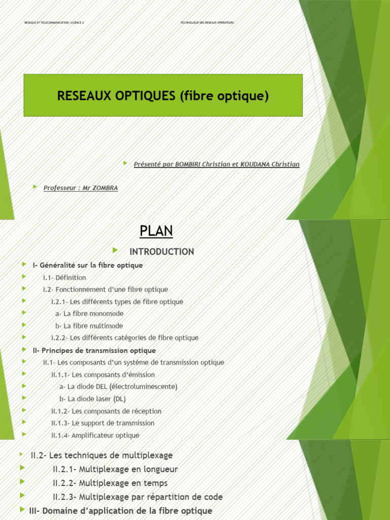 Fibre Optique | PDF | Fibre optique | Télécommunications