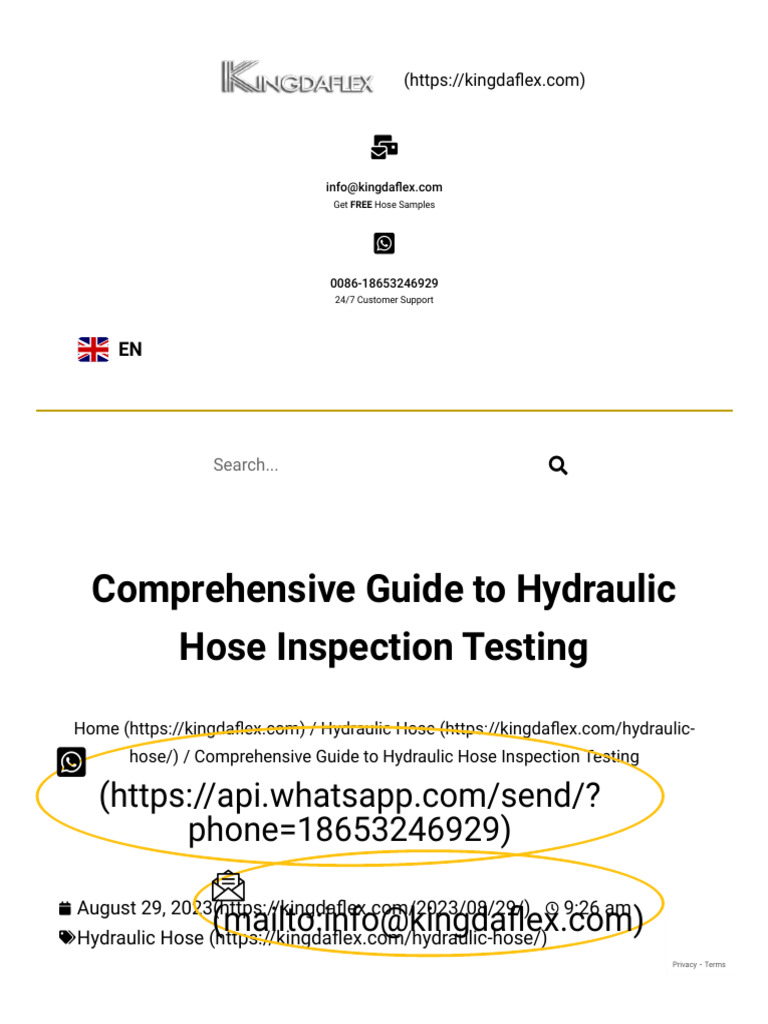 Comprehensive Guide To Hydraulic Hose Inspection Testing | PDF | Leak ...