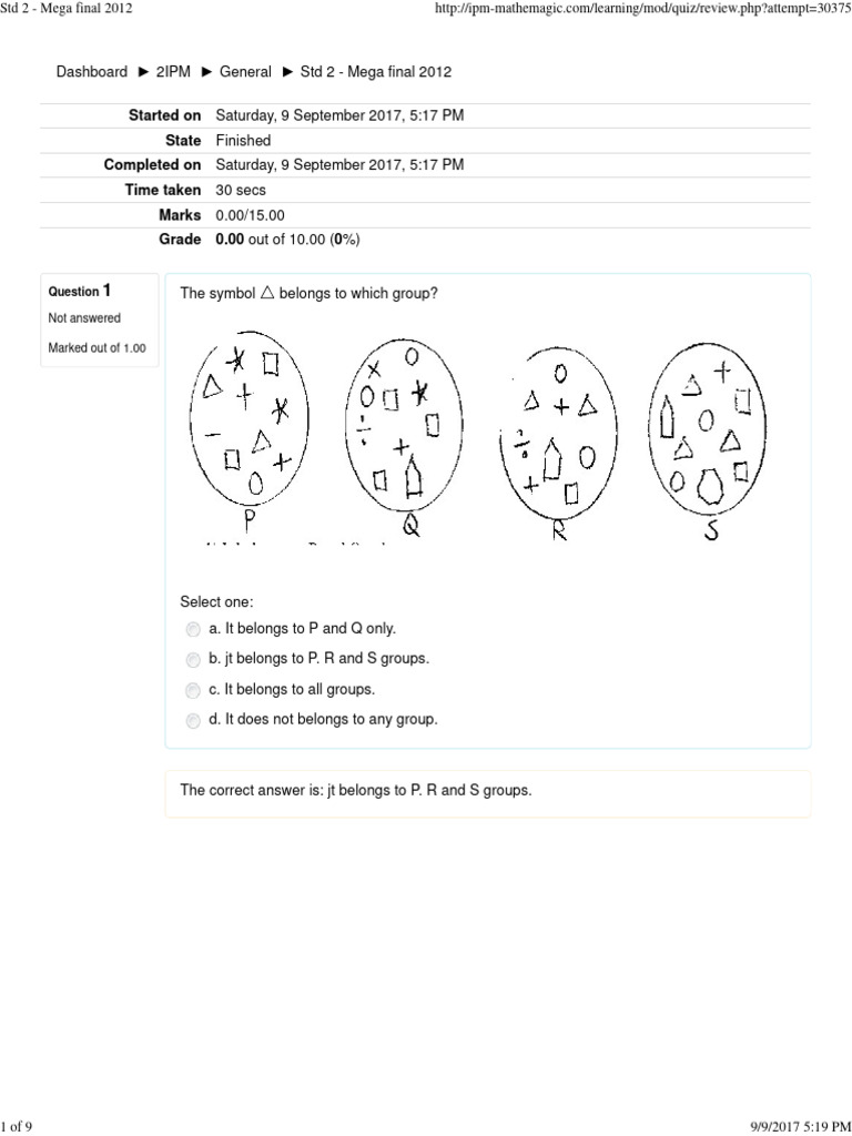 Std 2 - Mega final 2012 | PDF