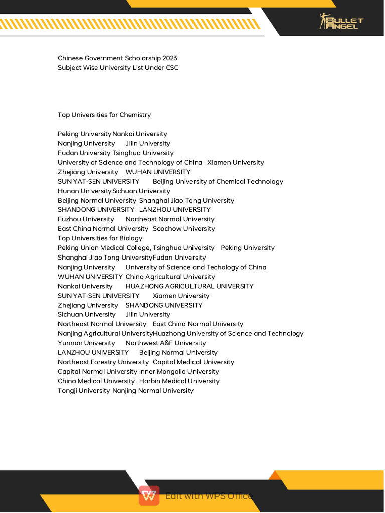 CSC University Subjetwise | PDF | Beijing | China