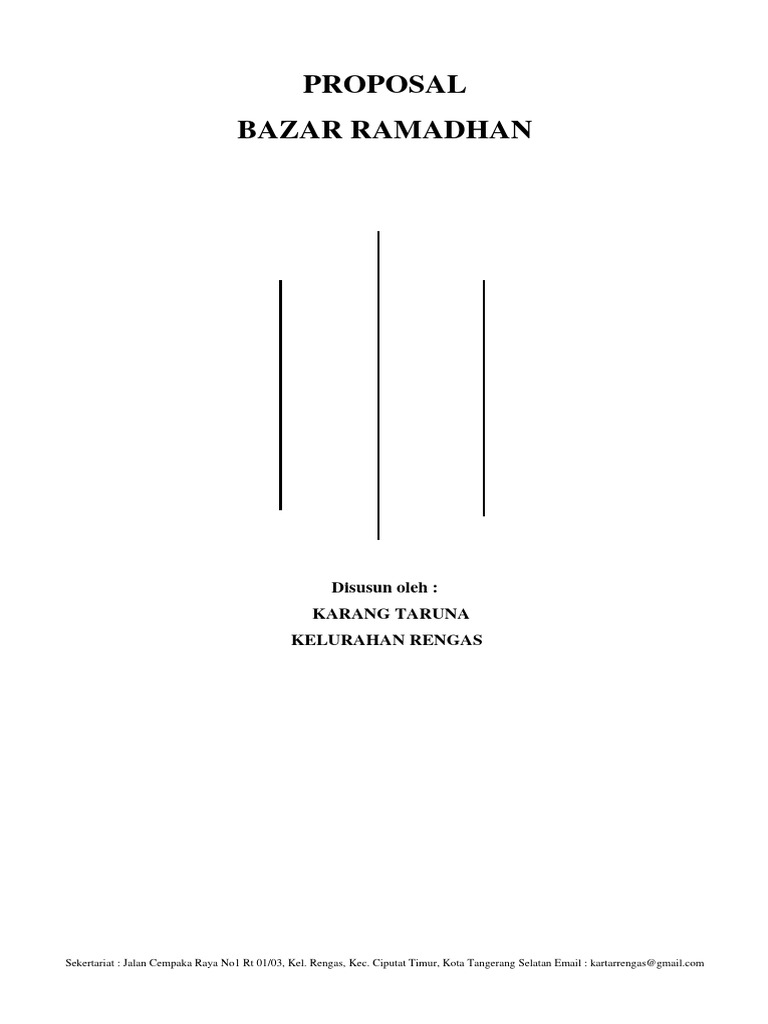 Proposal Bazar Ramadhan Kartar Rengas | PDF