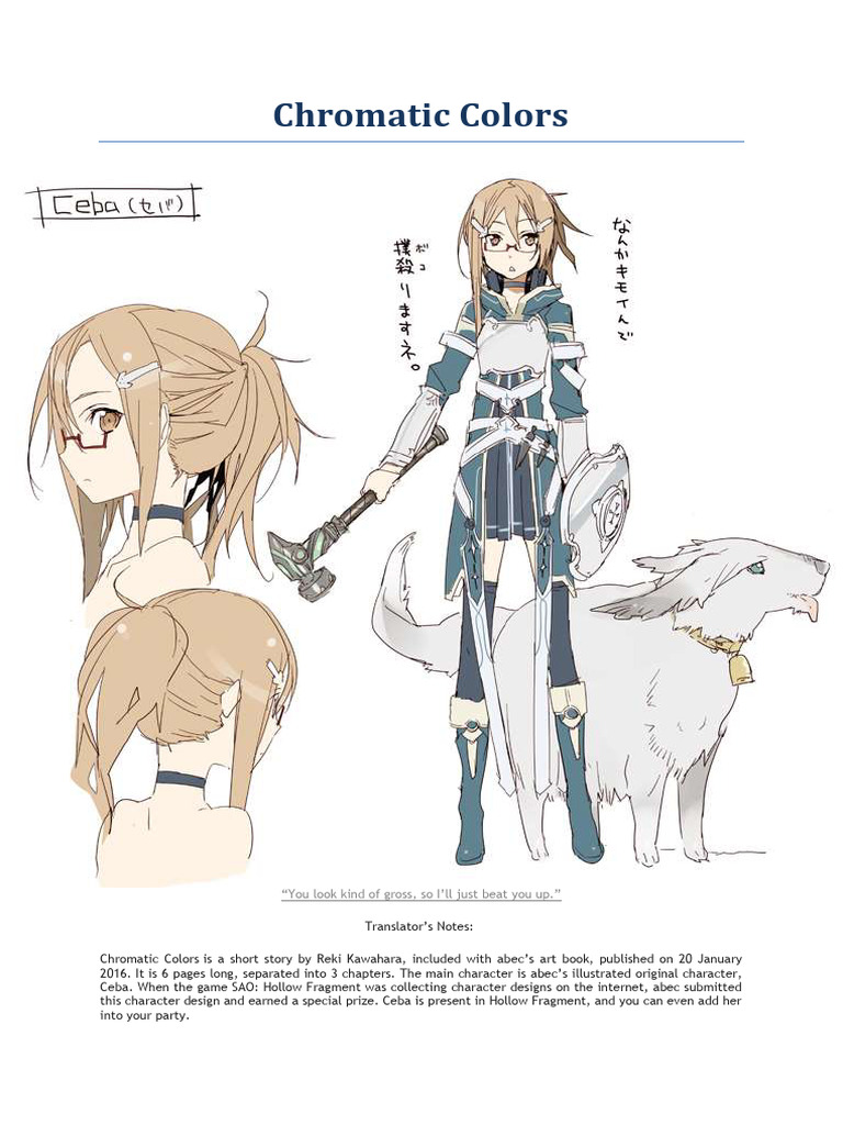 Sword Art Online - Chromatic Colors | PDF