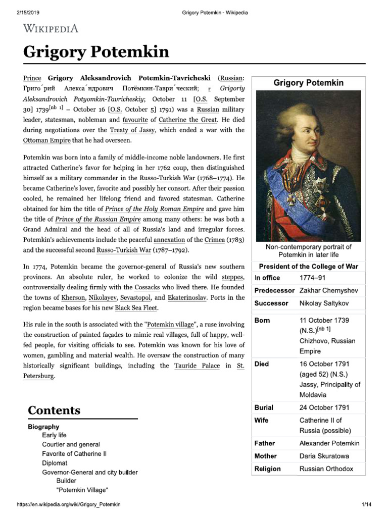 Grigory Potemkin | PDF