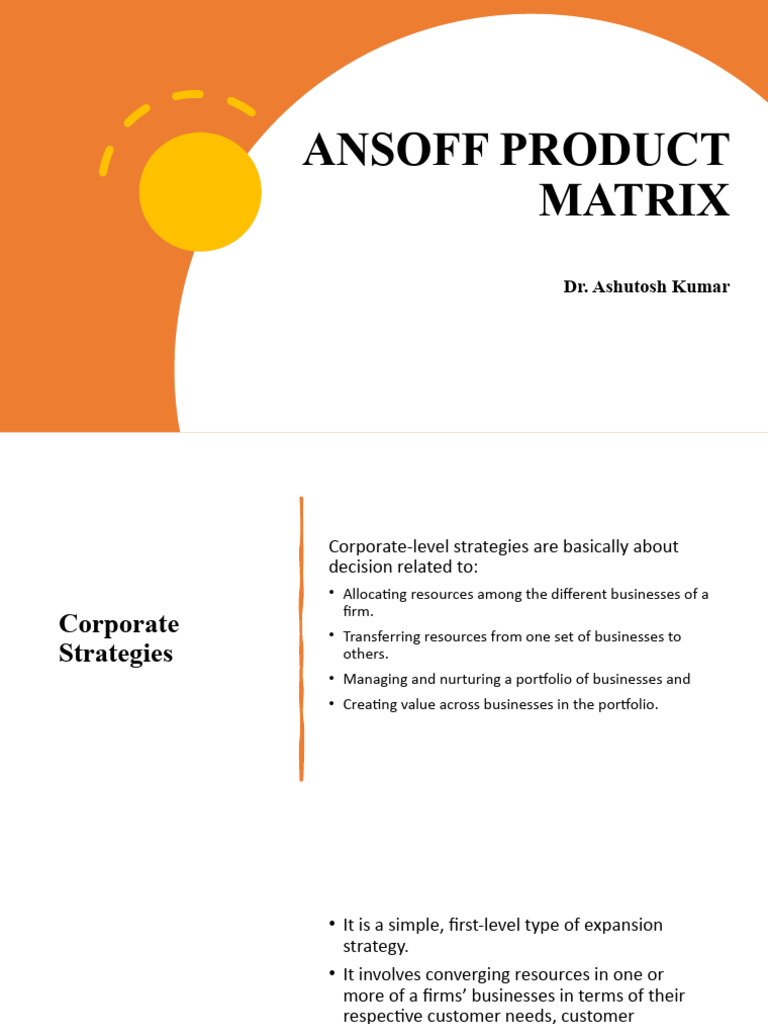 Ansoff Product Market Grid | PDF | Strategic Management | Financial Economics