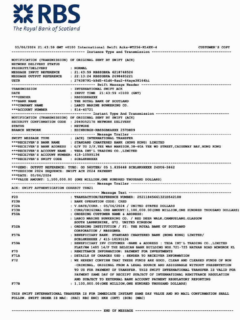 Swift TT 2024 RBS | PDF