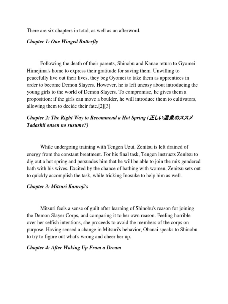 Demon Slayer One-Winged Butterfly | PDF