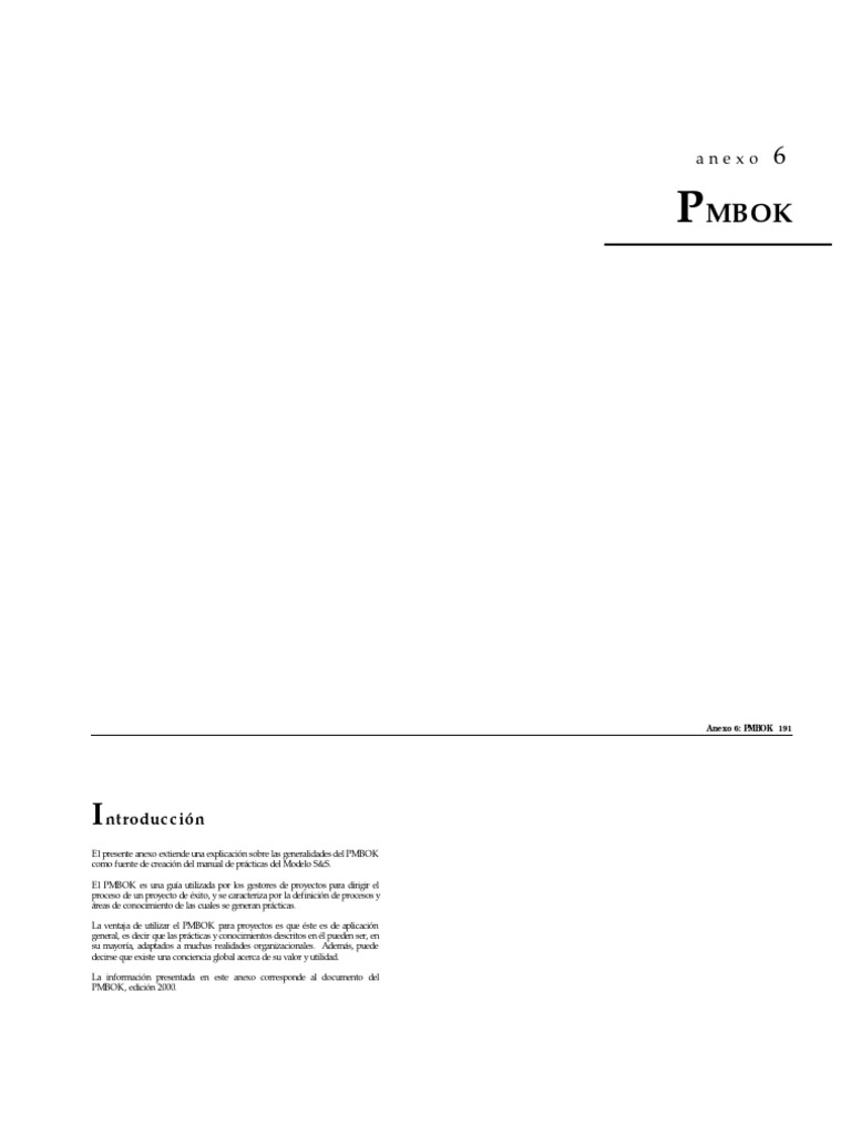 Modelo de Madurez PMBOK en Proyectos | PDF | Gestión de proyectos ...
