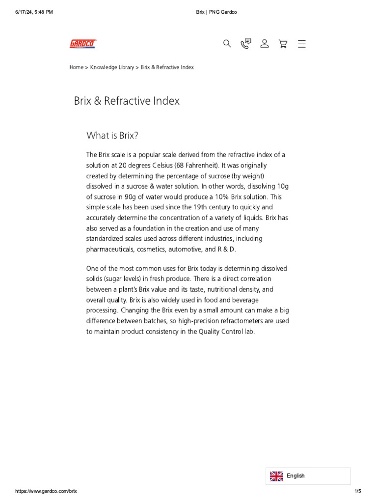 Brix - PNG Gardco | PDF