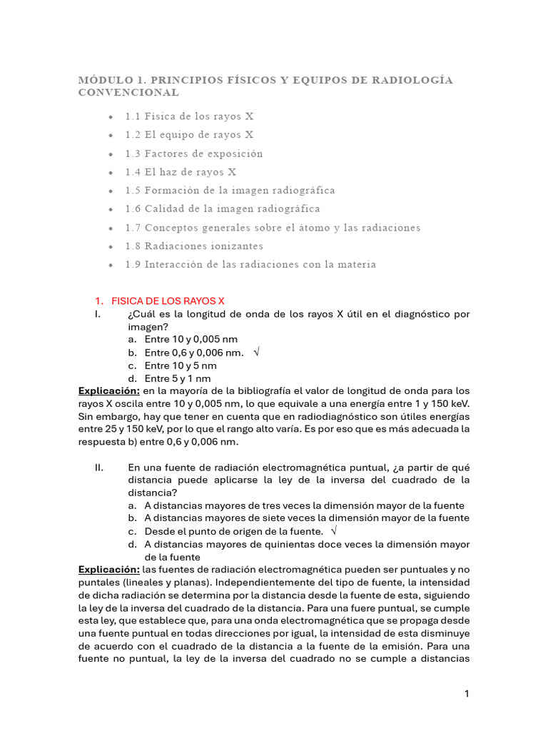 Módulo 1 | PDF | Rayo X | Radiación electromagnética