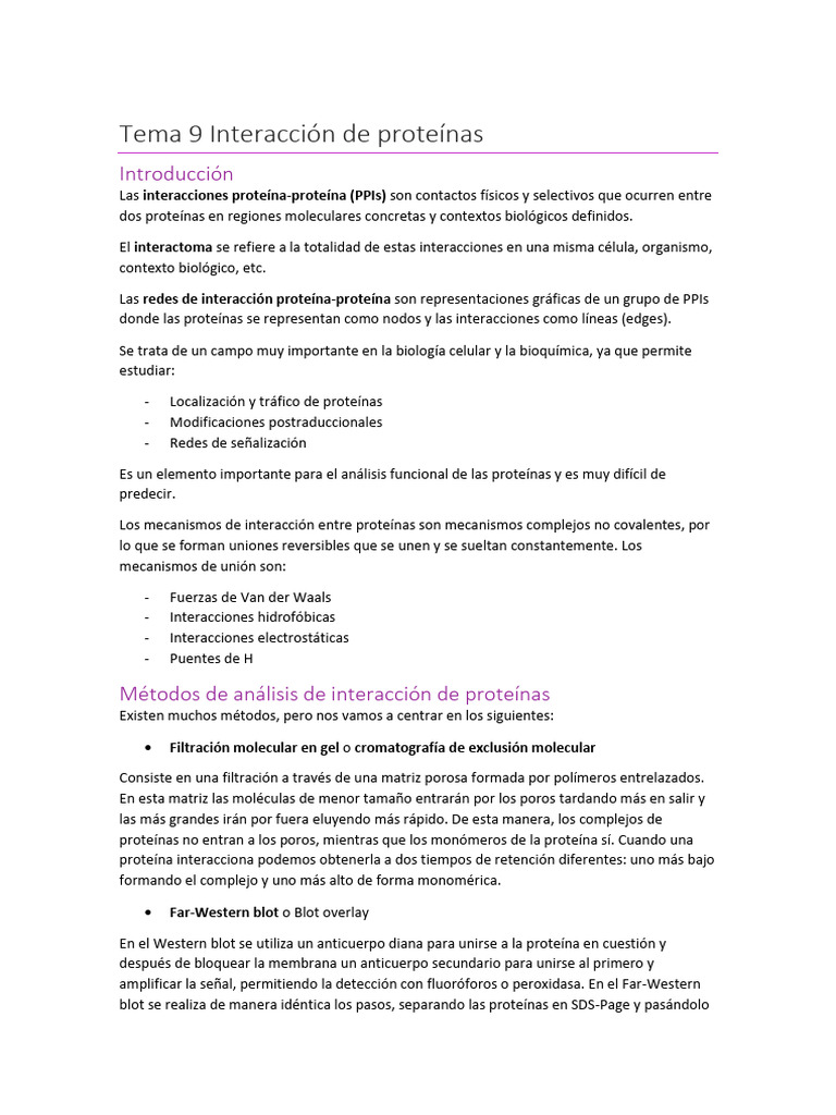 Wuolah Free Tema 9 Interaccion de Proteinas Gulag Free | PDF | Proteínas | Proteína Verde ...