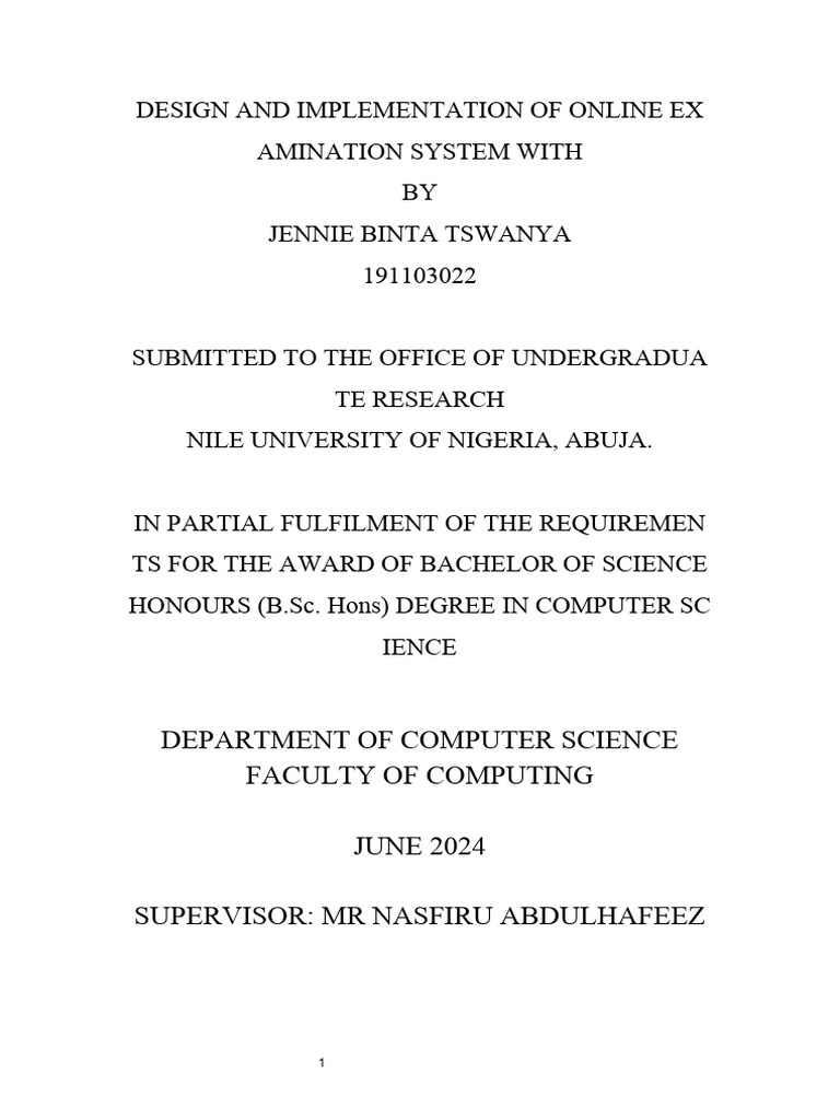 Design and Implementation of Online Examination System | Download Free PDF | Software ...