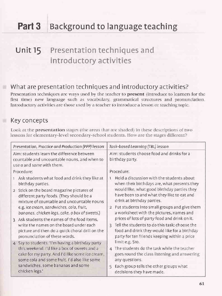 (3.1) Presenting New Language Items - Cambridge The TKT Teaching ...