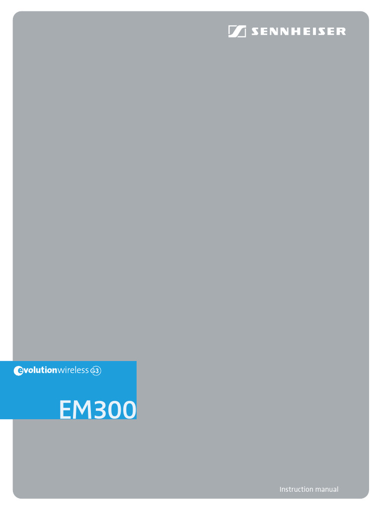 EM 300 G3 Manual 12 2016 EN | PDF | Mains Electricity | Electronics