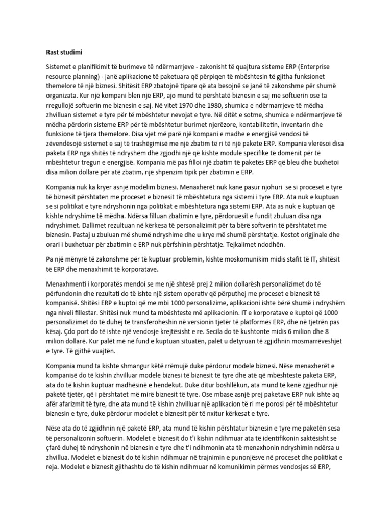 Rast Studimi-Business Models | PDF