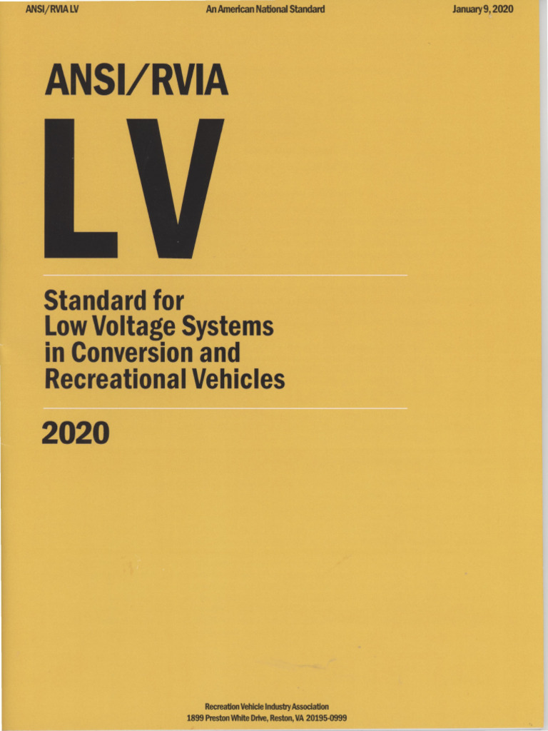 ANSI RVIA LV - Standard For Low Voltage Systems in Conversion and ...