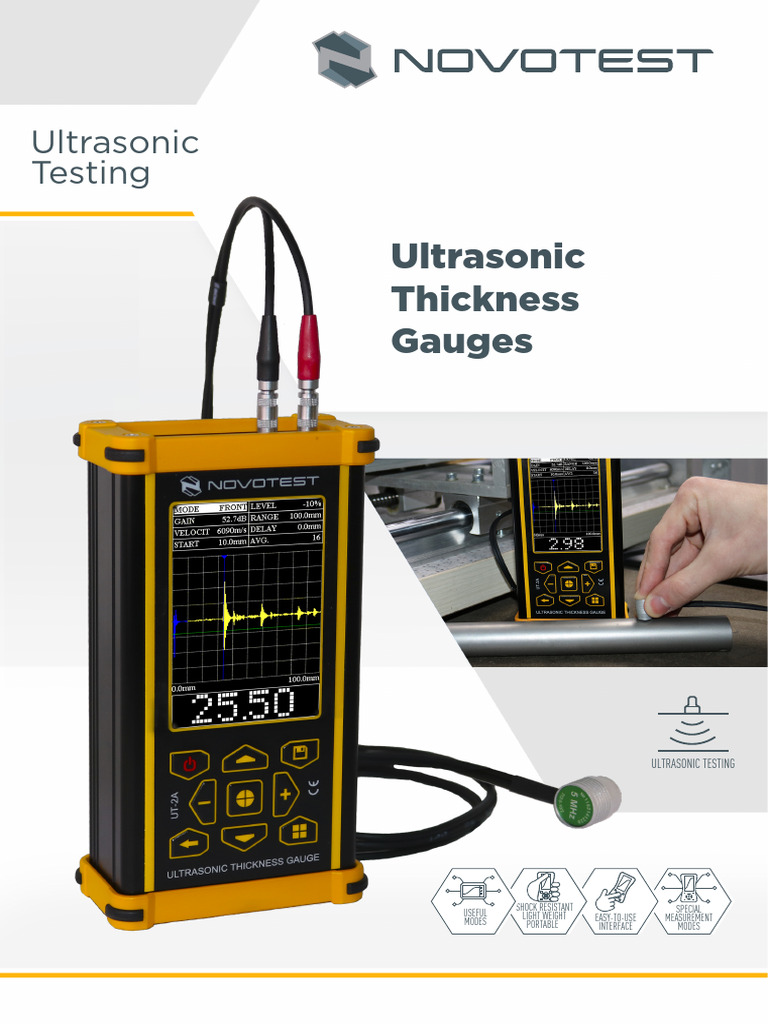 NOVOTEST UT Thickness Gauges | Download Free PDF | Ultrasound | Medical ...