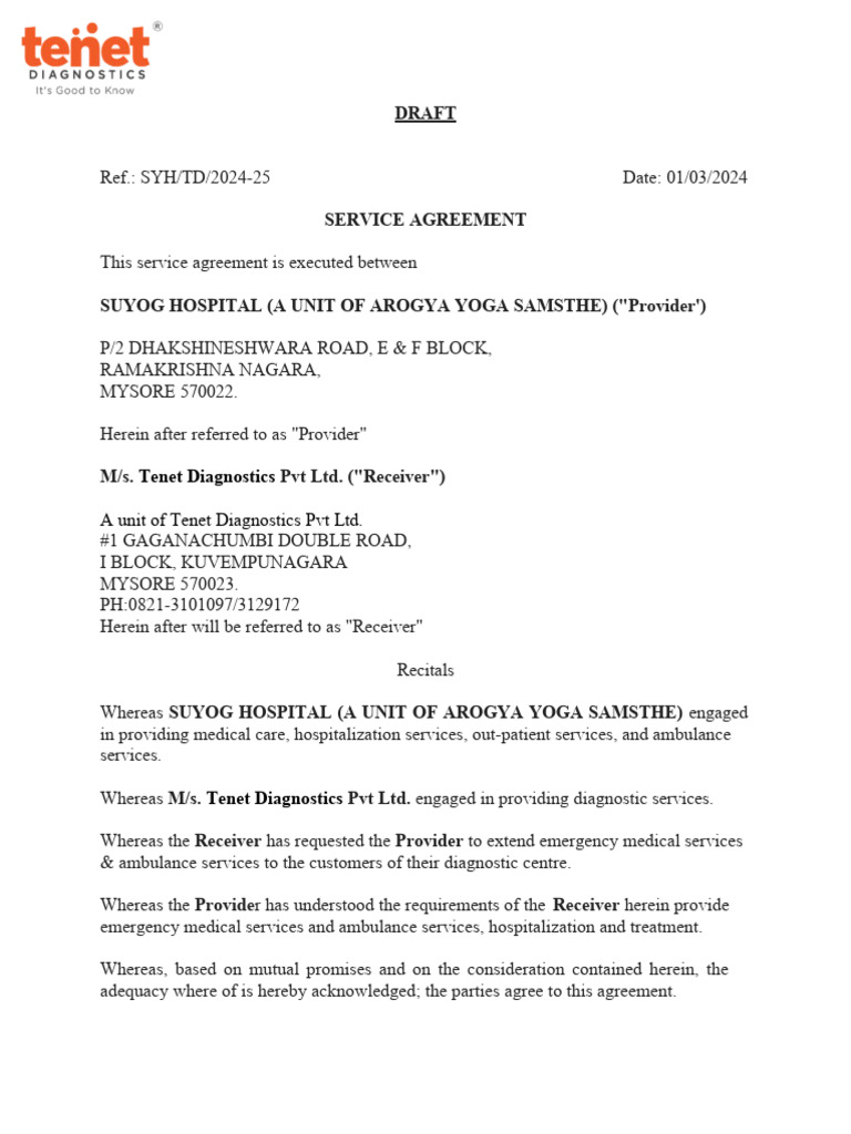 Radiology Draft of mou | Download Free PDF | Hospital | Health Care