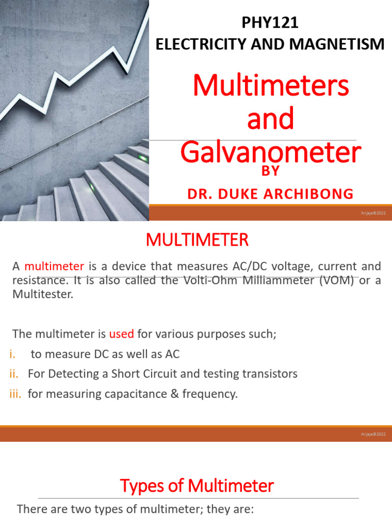 Multimeters and Galvanometer | PDF | Electronics | Metrology