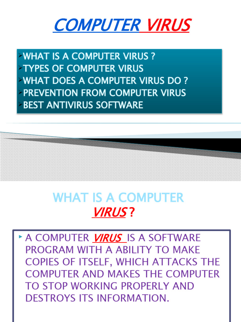 Computer Virus | PDF | Computer Virus | Antivirus Software