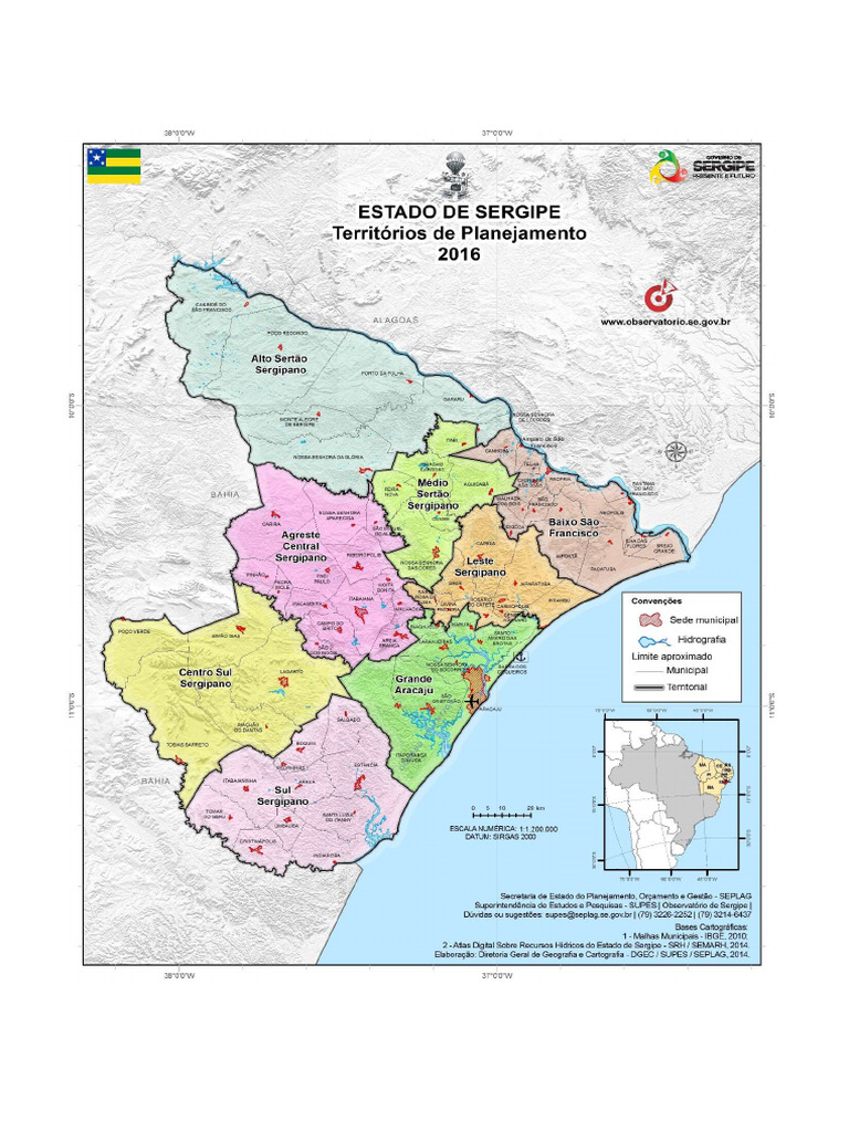 Mapa Dos Territórios de Sergipe | PDF