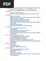 LSA and FFE Onboard As Per SOLAS | PDF | Equipment | Manufactured Goods