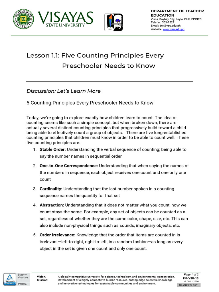 Lesson 1.1 ECEd 106 | PDF | Concept | Science