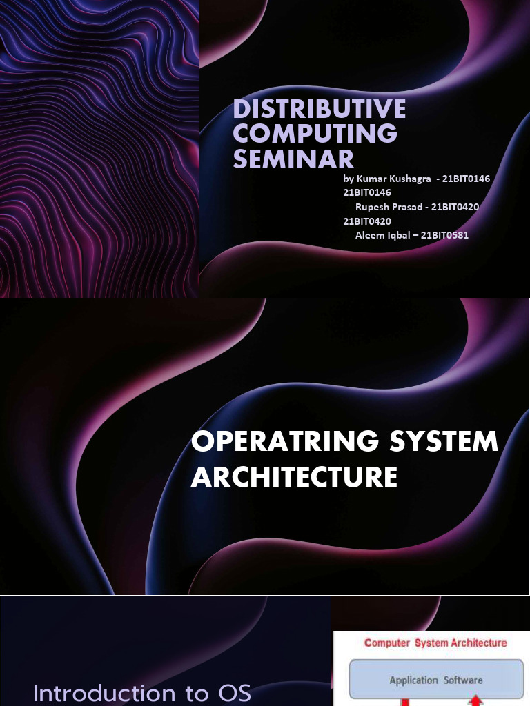 Distributive Computing Seminar | PDF | Scalability | Operating System