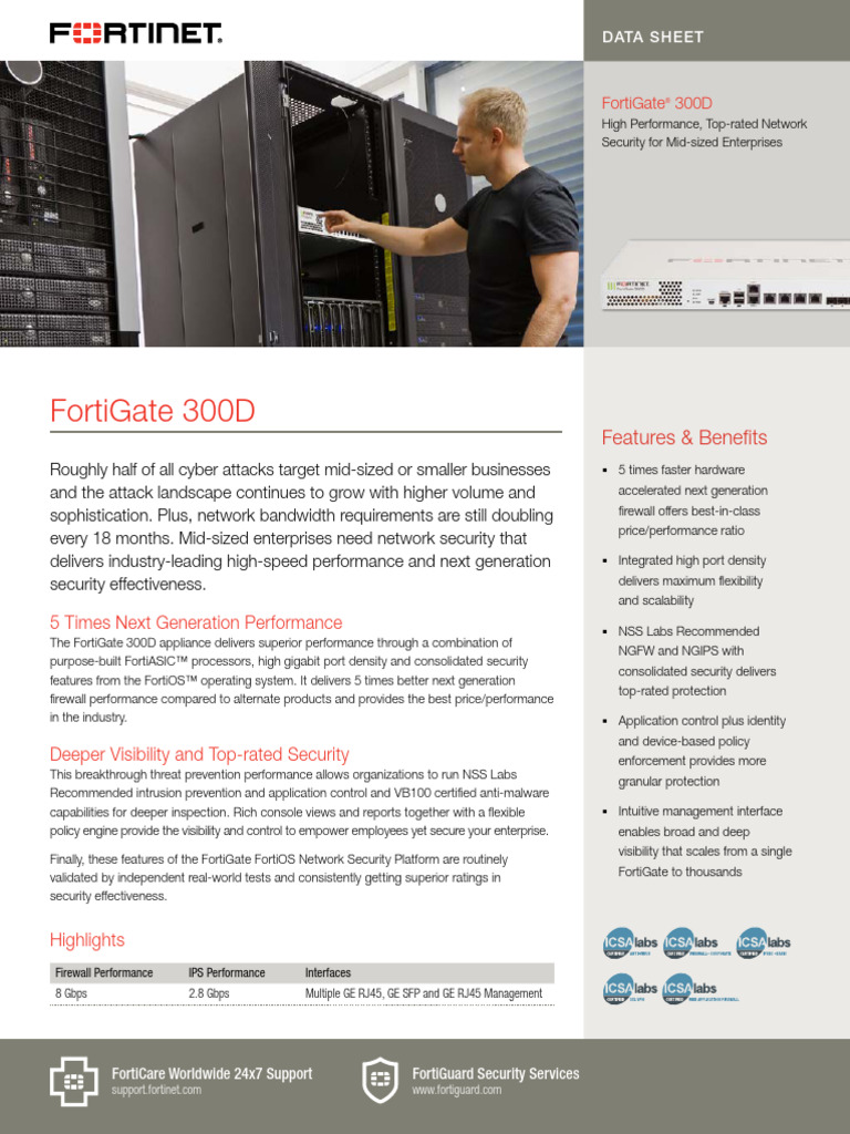 FortiGate-300D | PDF | Computer Network | Firewall (Computing)