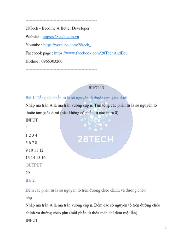 (28tech) - BUOI 13 | PDF