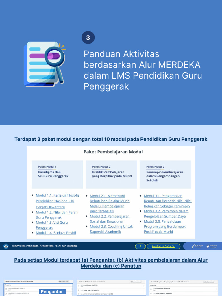 Panduan Aktivitas LMS Pendidikan Guru | PDF