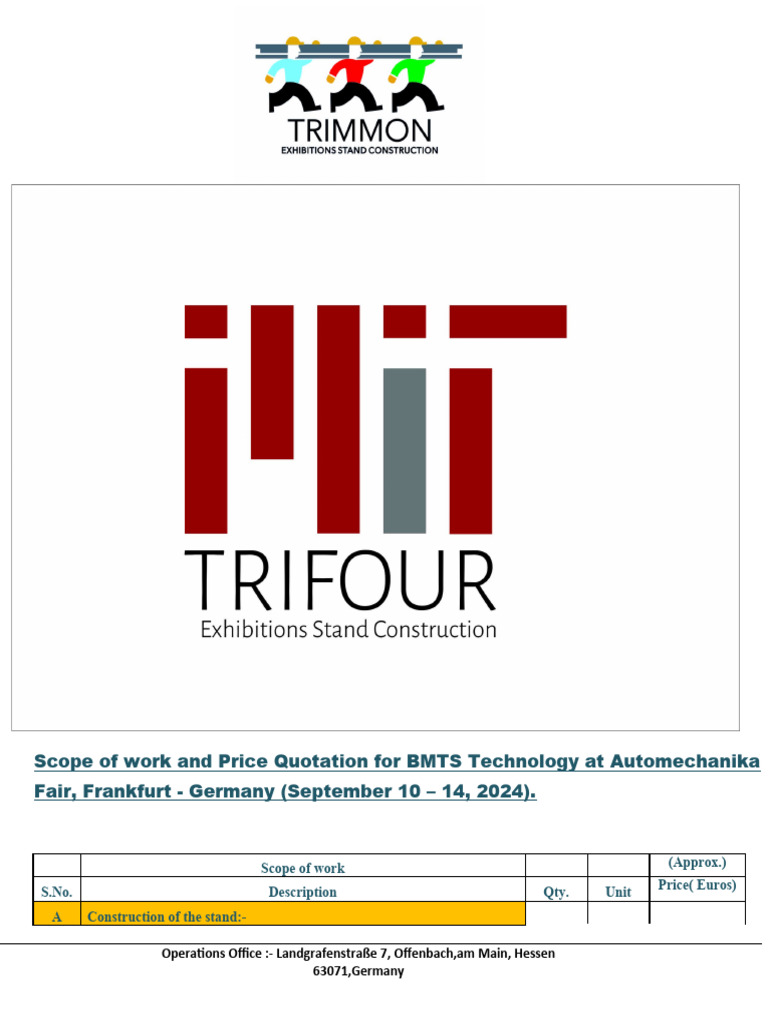 Quotation - BMTS Technology | PDF | Art