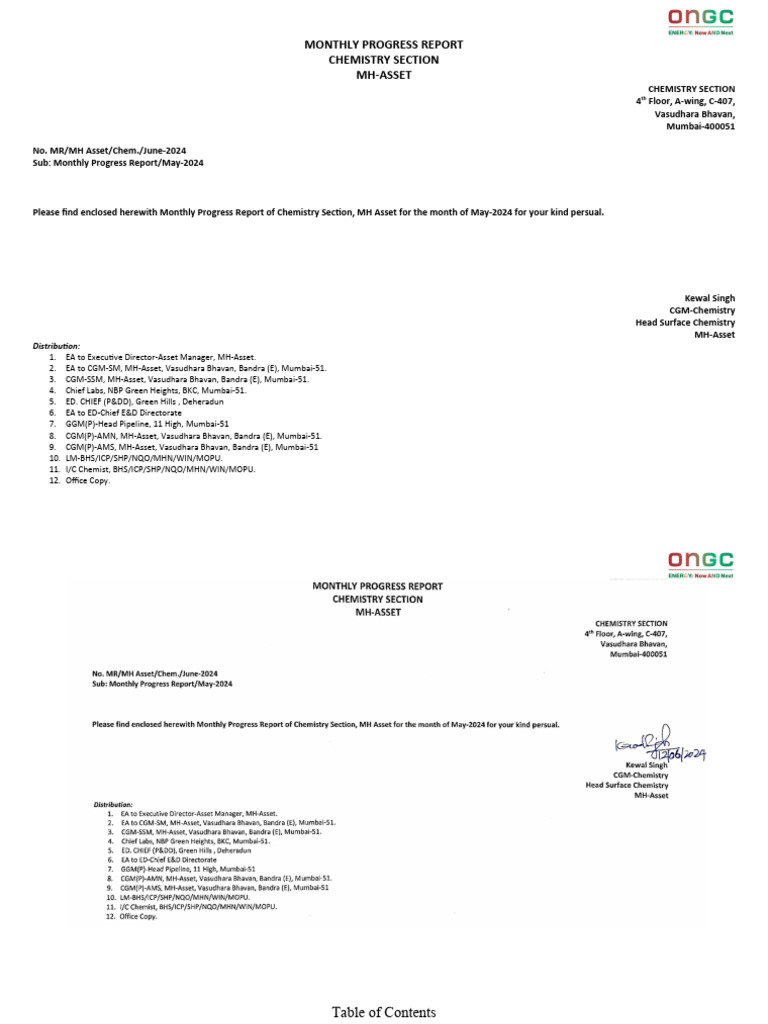 MPR MH Asset Chemistry MAY 2024 | PDF | Water | Chemical Substances