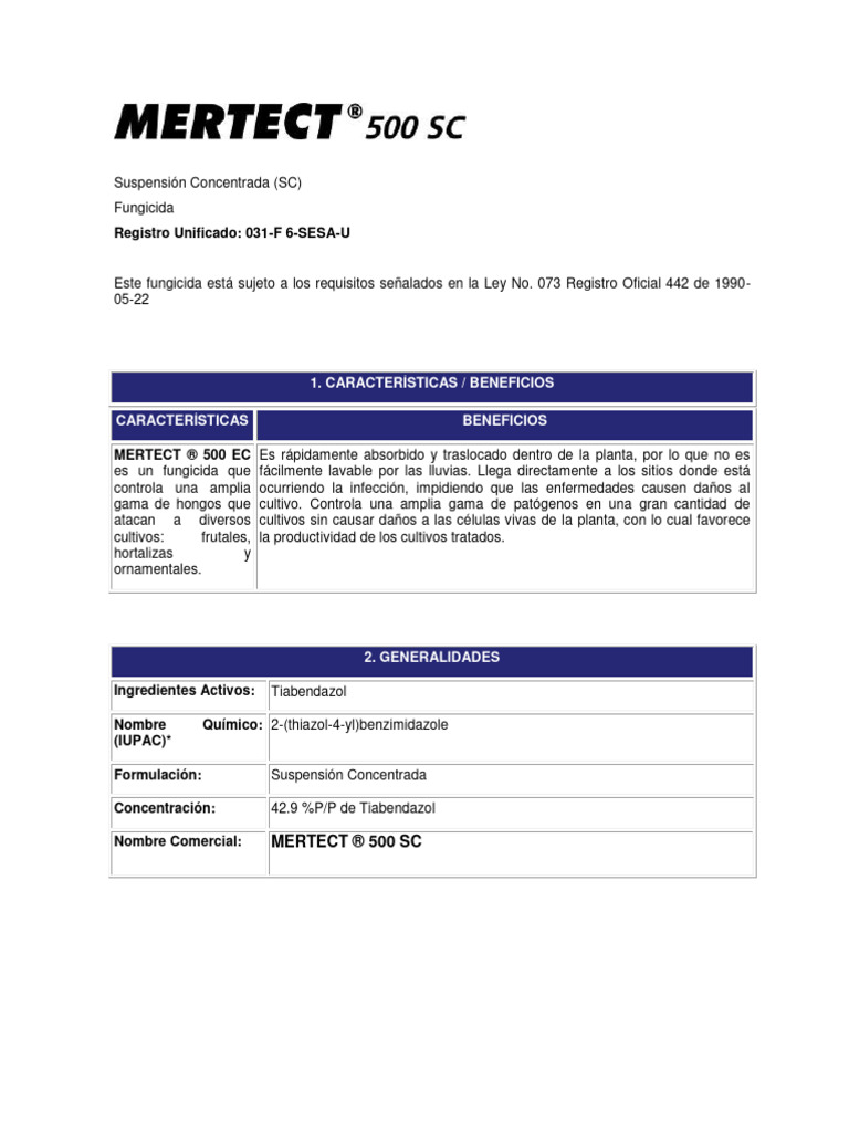ec_ficha_tecnica_mertect_500_sc_mar17 | PDF | Agua | Alimentos