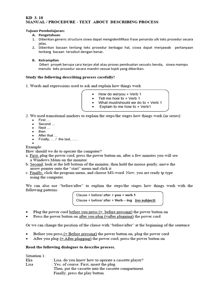 Procedure Text Manual Guide | PDF | Language Families | Linguistics
