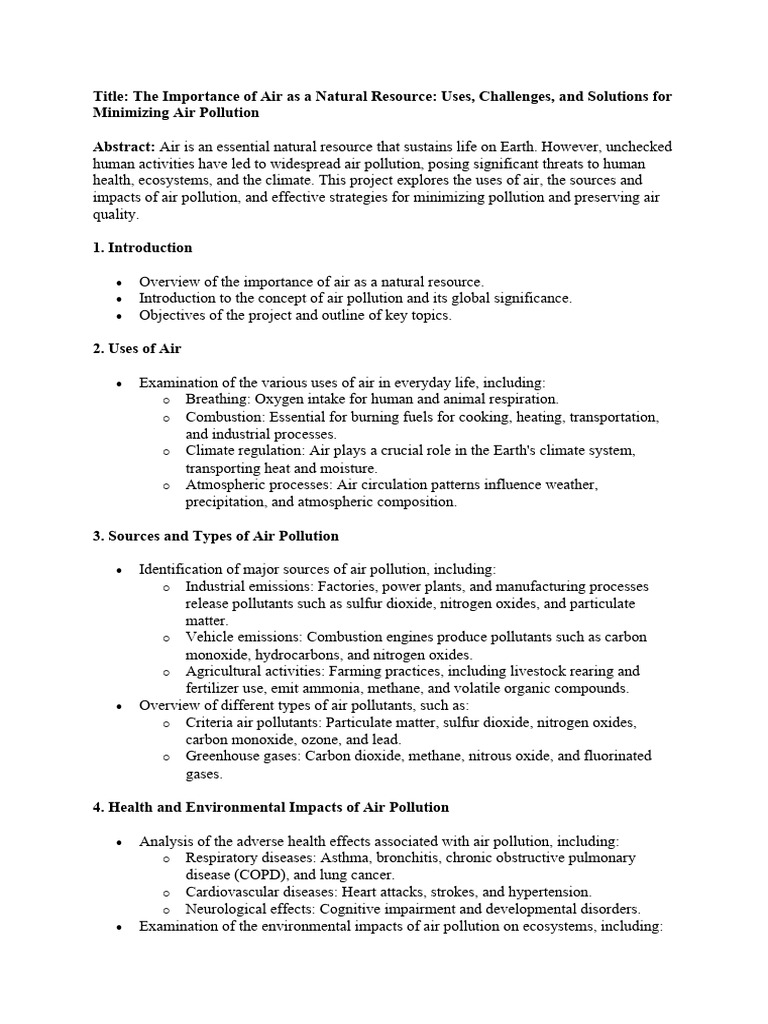 Science 2024 Project (Air) | PDF | Air Pollution | Atmosphere Of Earth