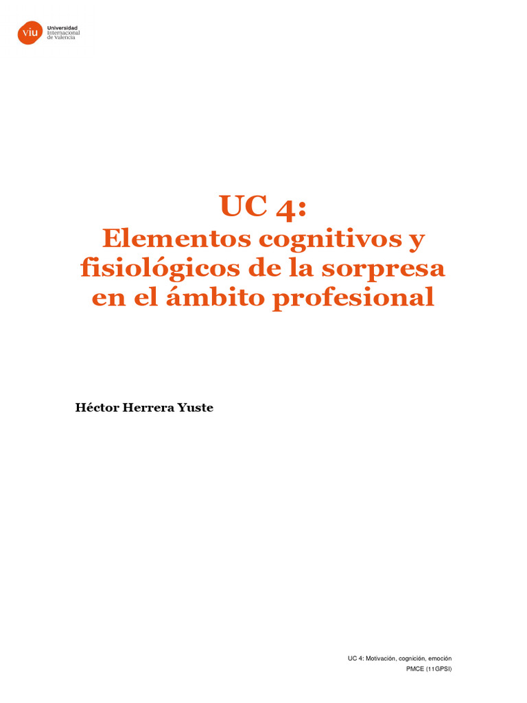 Motivación Cognición Y Emoción Emoción De Sorpresa Descargar Gratis