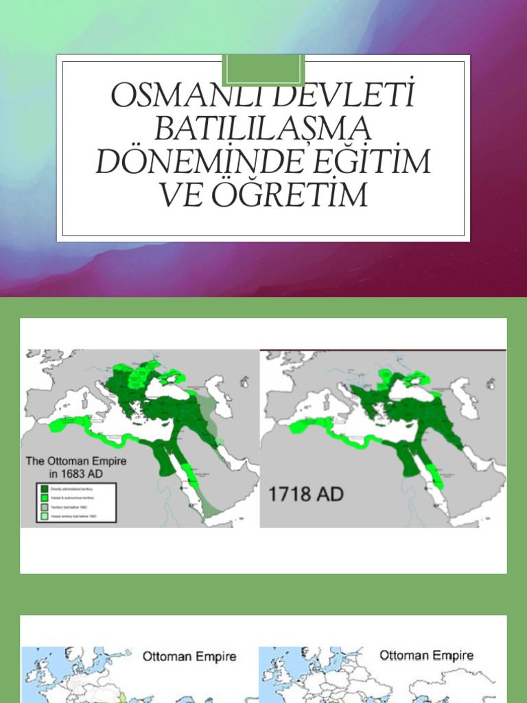 Osmanl Devleti Bat L La Ma D Neminde E Itim Ve Retim | PDF
