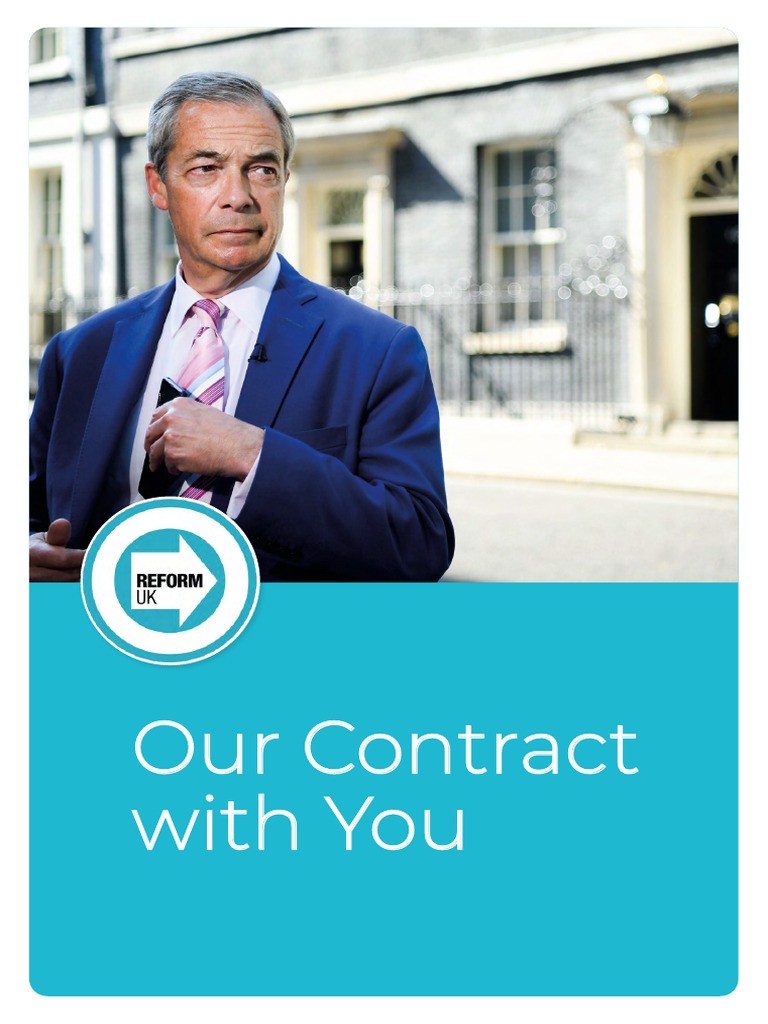 Reform UK Our Contract With You | PDF | Cost Of Living | National ...