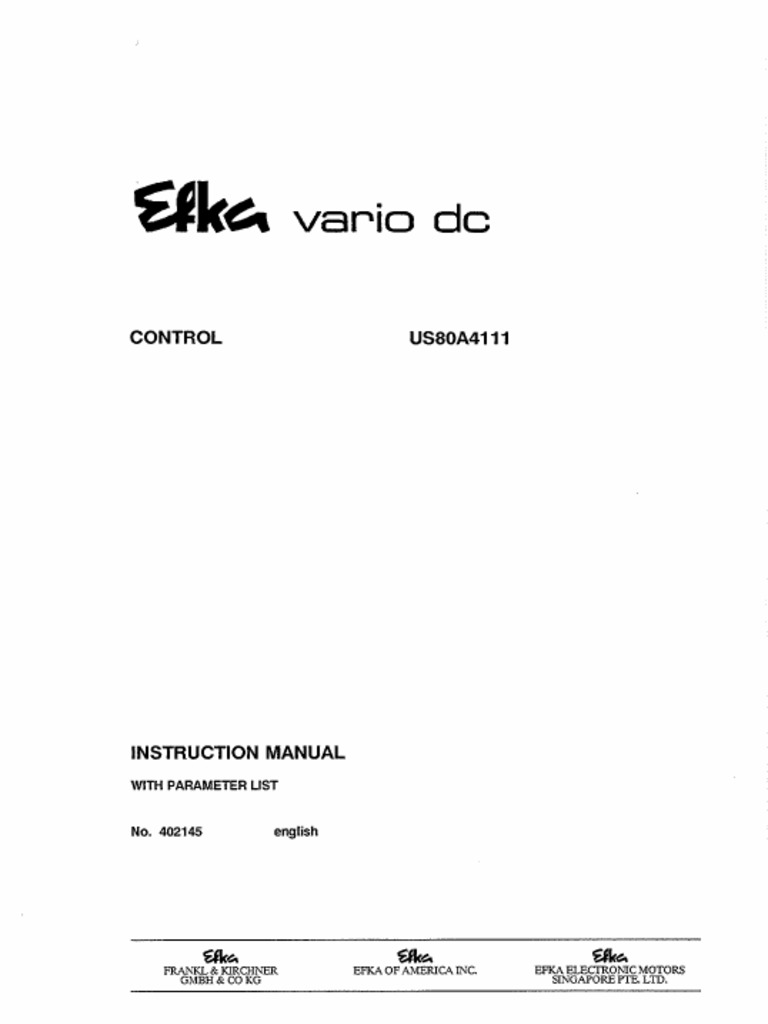 Efka Vario DC BAPL - US80A4111 | PDF