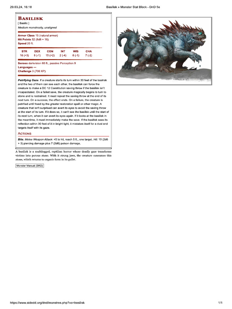 CR 3 - Basilisk | PDF