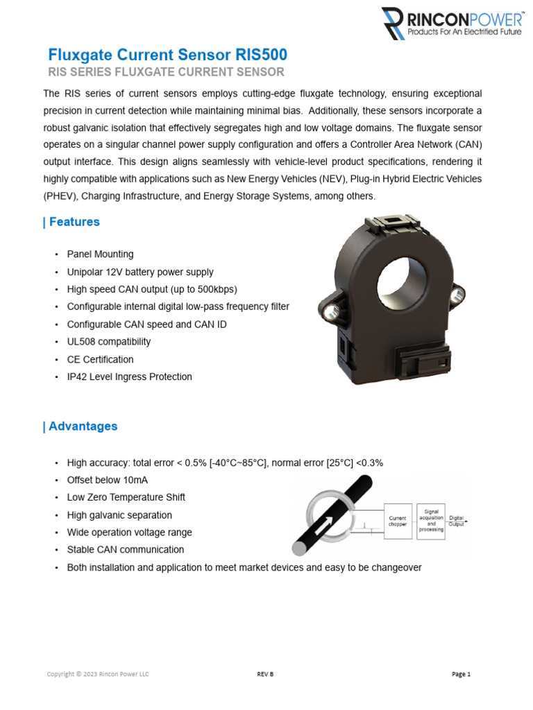 Ris500 Series Datasheet | PDF | Power Supply | Magnetometer